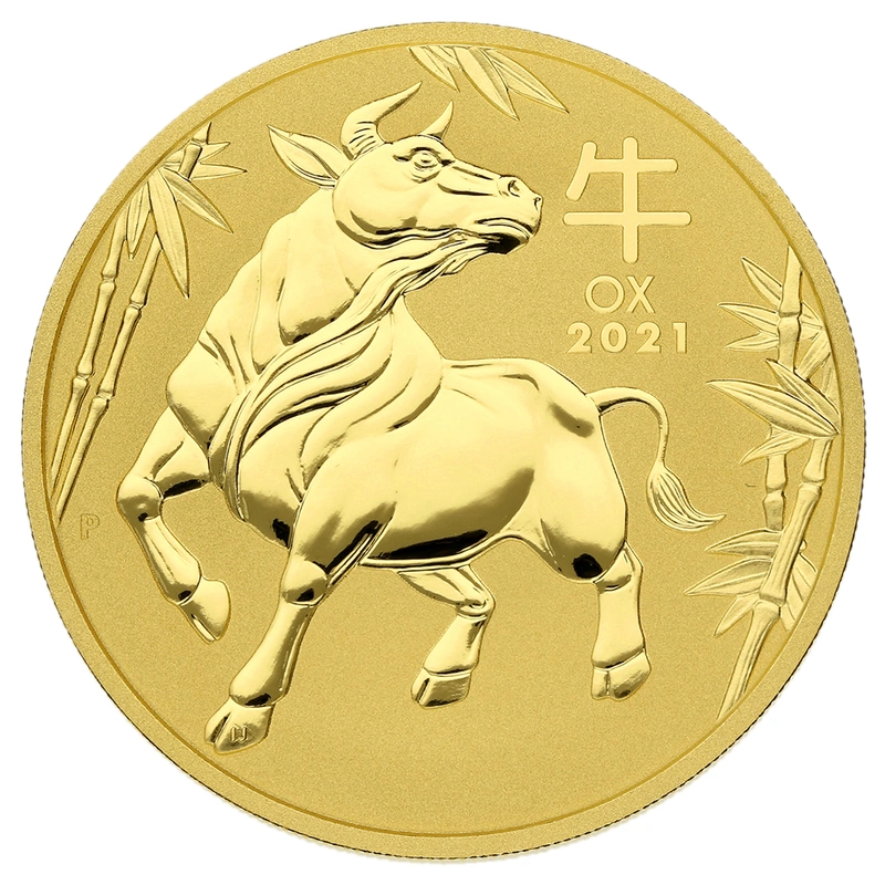 2021 2oz Perth Mint Year of the Ox Gold Coin - From £6,620 | BullionByPost