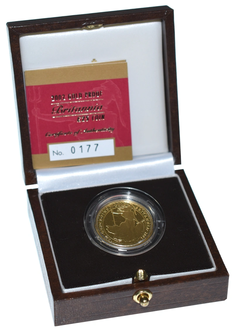 2002 Proof 1/4oz Gold Britannia Coin Boxed - From £814.60 | BullionByPost