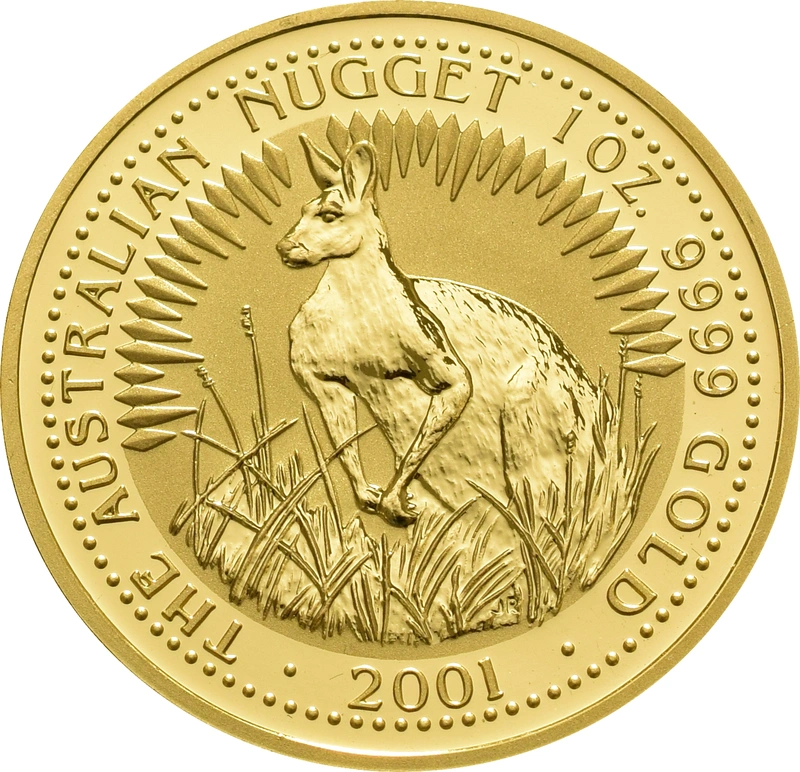 2001 Australian Kangaroo Gold Nugget Coin 1oz - From £3,910 | BullionByPost
