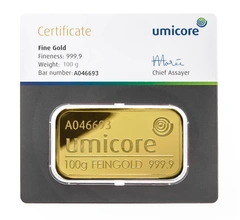 100 Gram Gold Bars | Buy 100g Gold Bullion Bars