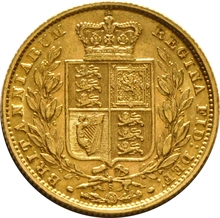 1881 Gold Sovereign Coin Queen Victoria Young Head Shield Back Sydney ...