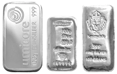 100 Gram Silver Bars | Buy 100g Silver Bullion Bars
