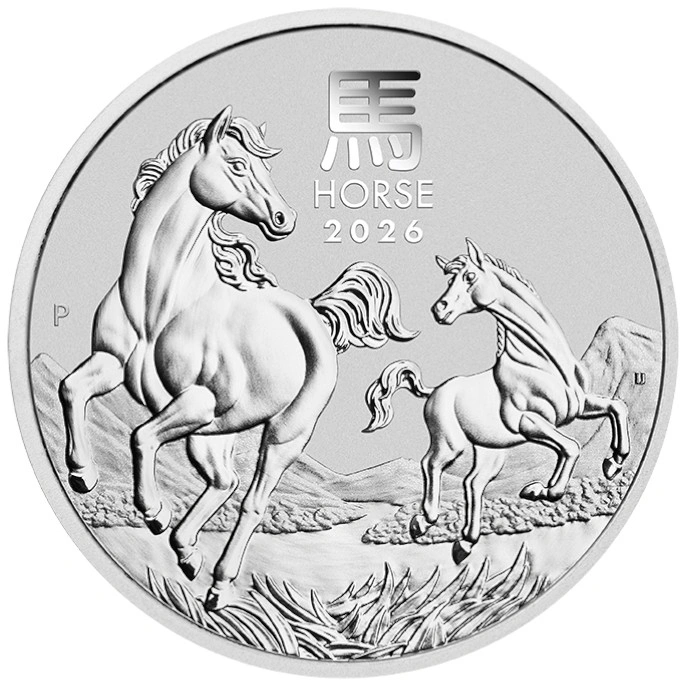 2026 Year of the Horse Silver Coin 2oz Perth Mint Australian Lunar ...