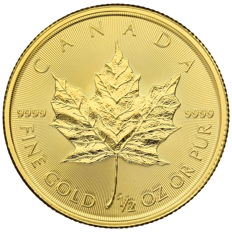 2020 1/2oz Canadian Maple Leaf Gold Coin - From £2,121 | BullionByPost