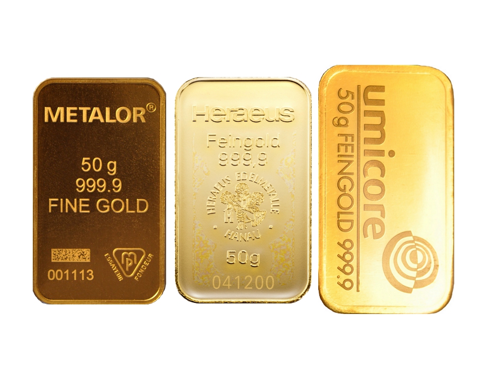 50g Gold Bars Best Value | BullionByPost - From £1,277