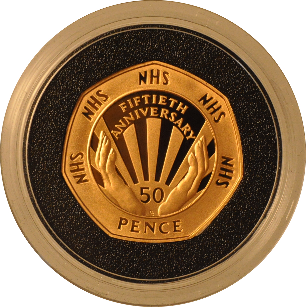Gold Proof 1998 Fifty Pence Piece NHS 610