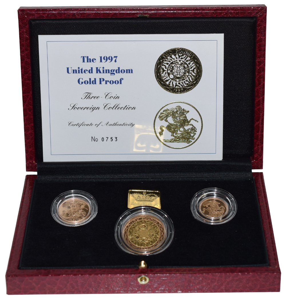1997 Gold Proof Sovereign Three Coin Set - £1,027