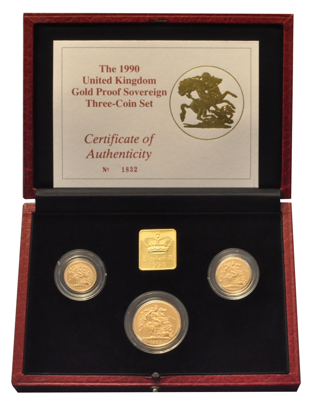 1990 Gold Proof Sovereign Three Coin Set - £1,284
