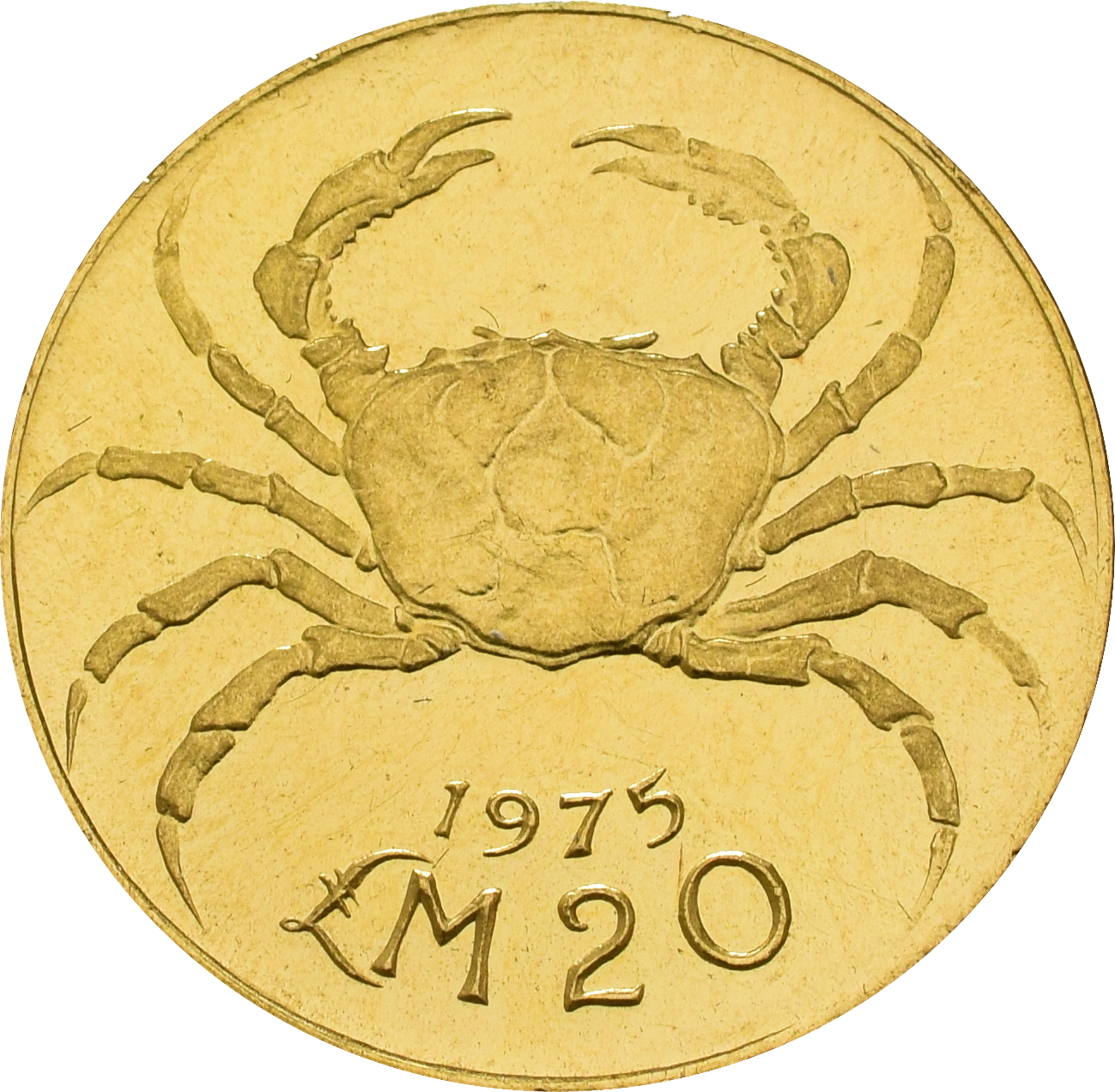 Maltese £20 1975 Fresh Water Crab - £314