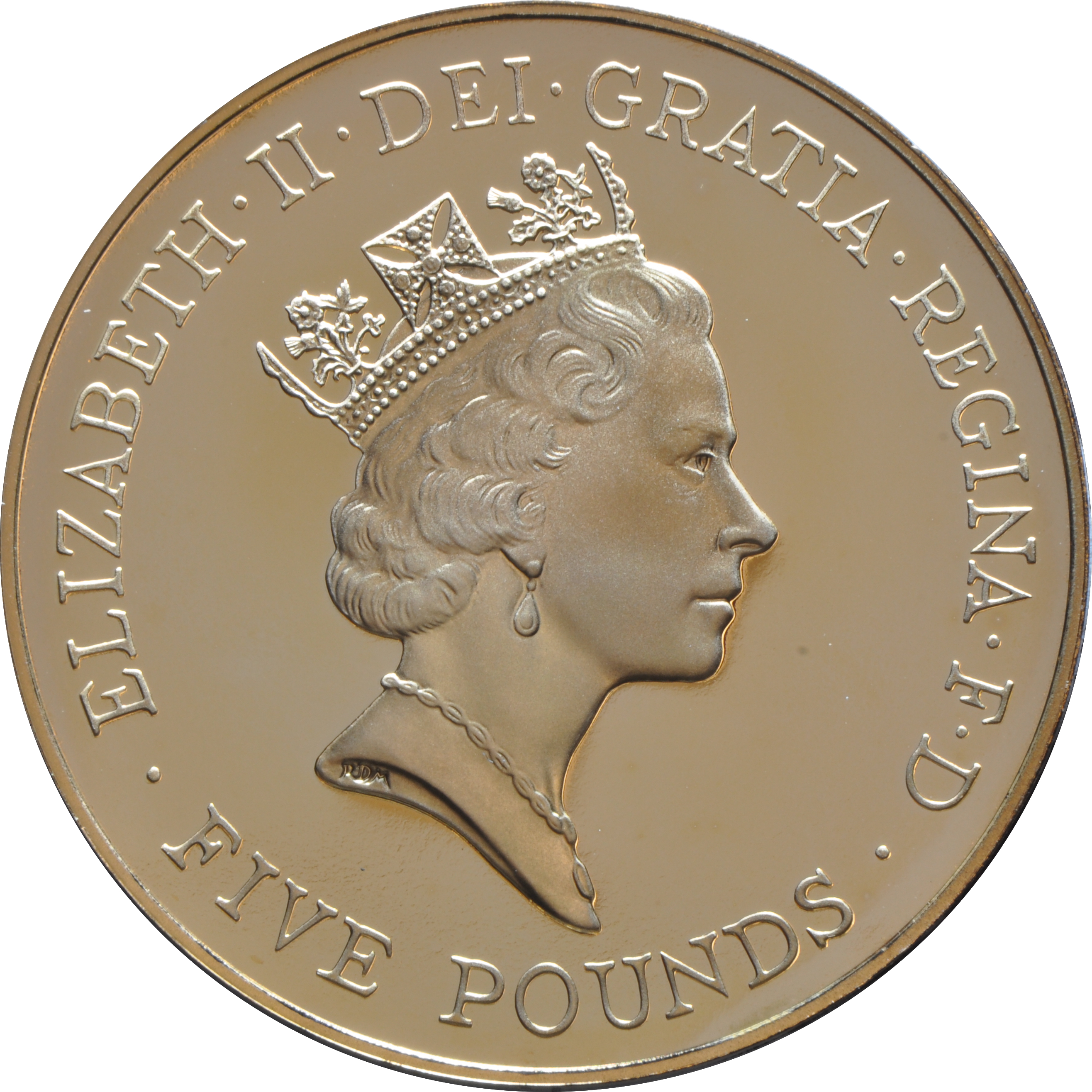 1996 Gold Five Pound Proof Coin 70th Birthday Of Queen Elizabeth II