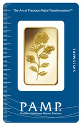 PAMP Rosa 1oz Gold Bar Minted with Gift Box - £1,042