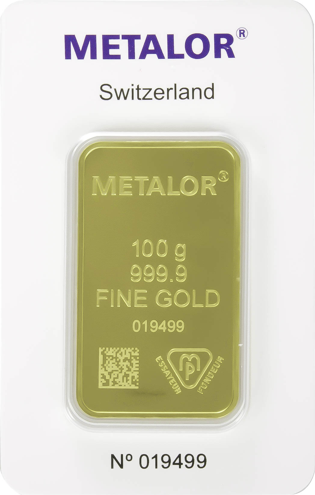 Minted Metalor 100 Gram Gold Bar New - £3,216