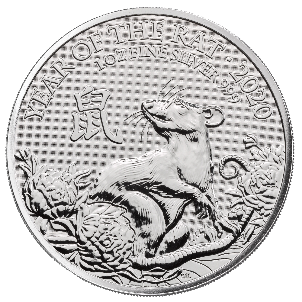 2020 1oz Year of the Rat Silver Coins | BullionByPost - From £32.52