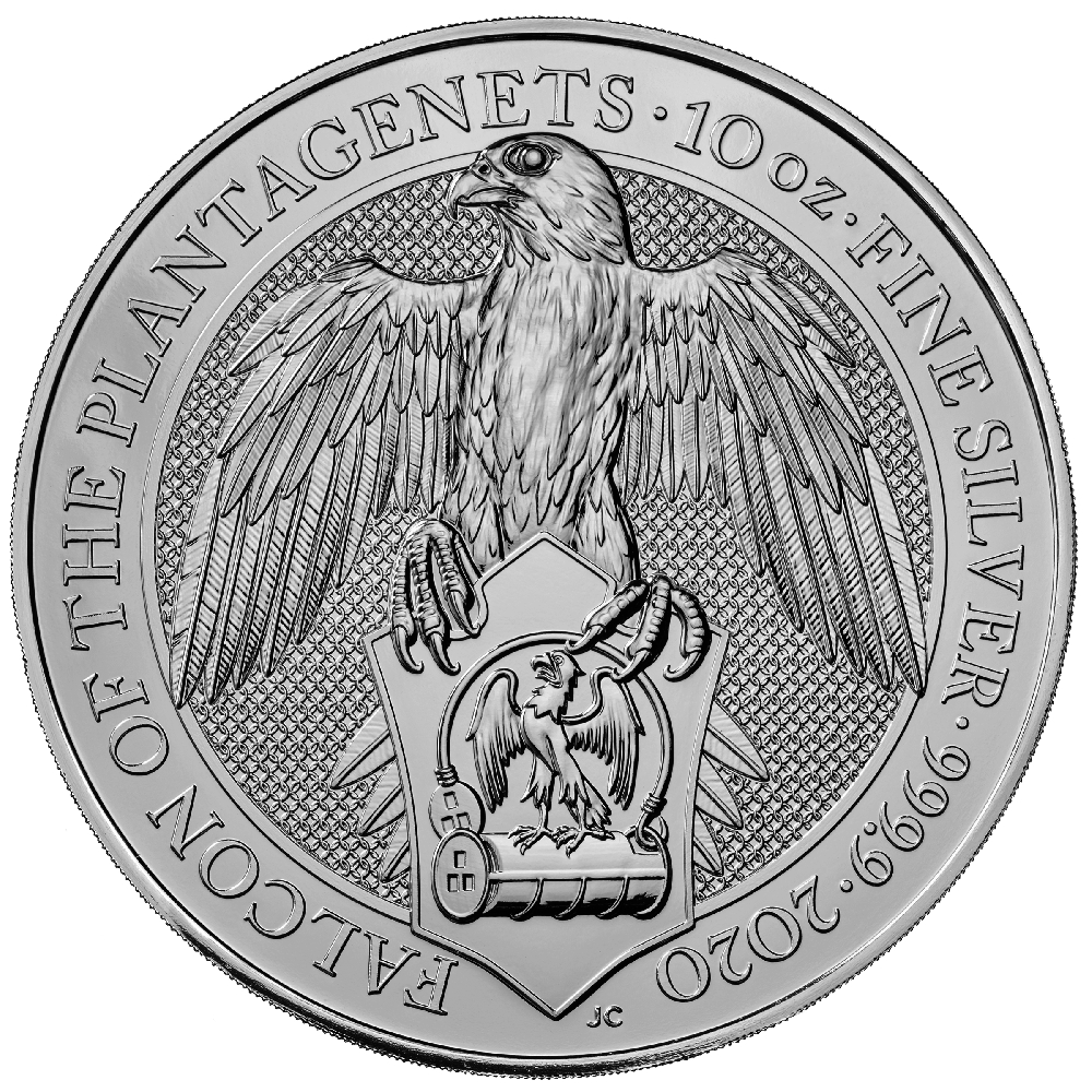 10oz Silver Coin, The Falcon - Queen's Beast 2019 | BullionByPost ...