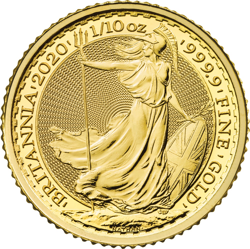 2020 Tenth Ounce Britannia Gold Coin | BullionByPost - From £148.00